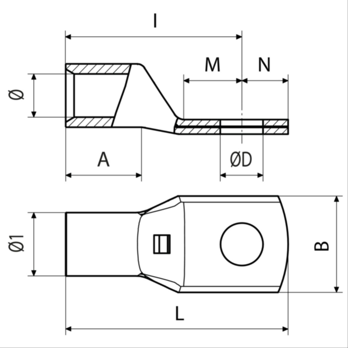CEMBRE A M RING TERMINAL FOR COPPER CONDUCTORS CEMBRE A M RING TERMINAL FOR COPPER CONDUCTORS